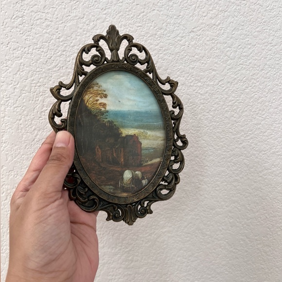 Vintage | Accents | Vintage Made In Italy Small Countryside Scene Decor ...